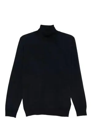 Barena Venezia High-neck Merino Wool Sweater - Blue