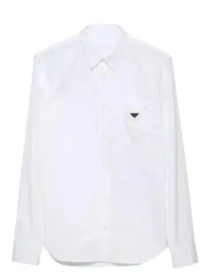 Prada Patch-pocket Cotton Shirt - White