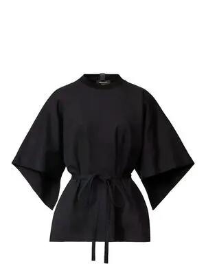 Fabiana Filippi Tie-waist Wide-sleeve Blouse - Blue