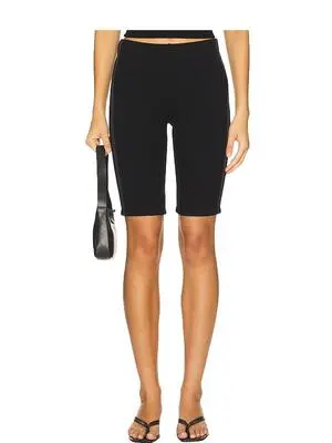 Donni. Rib Satin Racer Short - Jet