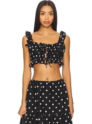 WeWoreWhat X Double Tie Top - Black Multi