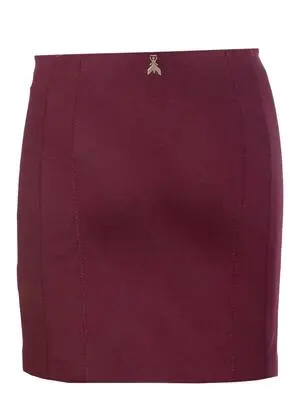 Patrizia Pepe Mini Skirt With Logo - Purple