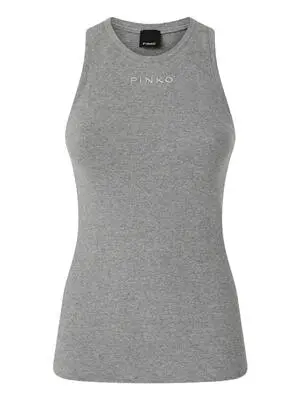 Pinko Ribbed-knit Top - Grey