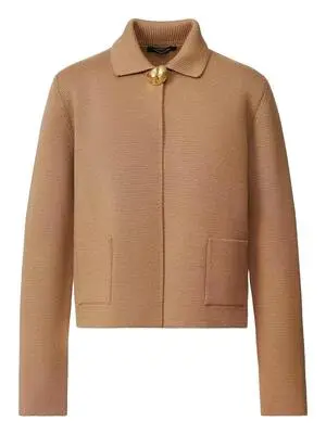 Fabiana Filippi Gold-button Wool Cardigan - Brown