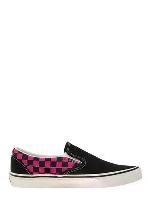 VANS Checkerboard Pattern Slip-on Sneakers - Black