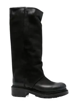 METISSE 40mm Slouch Calf-leather Boots - Black