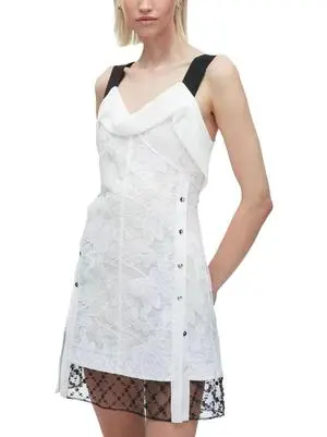 3.1 Phillip Lim Lace-insert Eyelet Mini Dress - White
