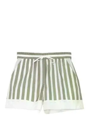 3.1 Phillip Lim Striped Drawstring Shorts - Green