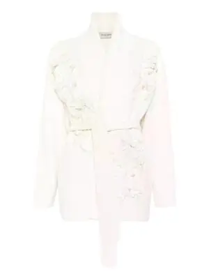 GOLDEN GOOSE Floral-Embellished Belted Cardigan