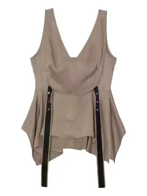 3.1 Phillip Lim V-neck Peplum Top - Neutrals