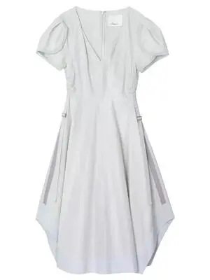 3.1 Phillip Lim Puff-sleeve Asymmetrical Dress - Neutrals