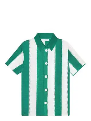 Calle Del Mar Striped Short-sleeve Shirt - Green