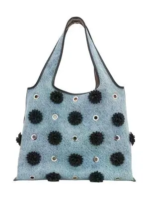 3.1 Phillip Lim Pom-pom Eyelet Tote Bag - Blue