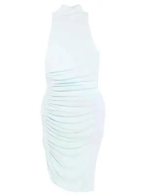 Jacquemus High-neck Ruched Dress - Blue