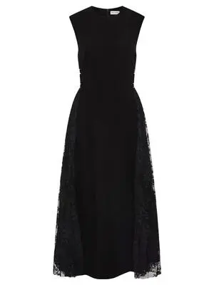 Rebecca Vallance Milena Lace Midi Dress - Black