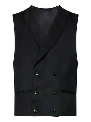 FRANZESE COLLECTION Double-breasted Waistcoat - Black