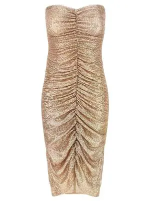 Norma Kamali Sequin-embellished Strapless Dress - Neutrals