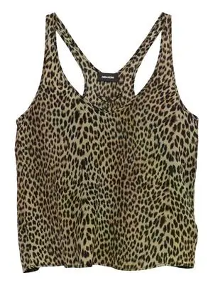 Zadig&Voltaire Animal Print Racerback Tank - Green