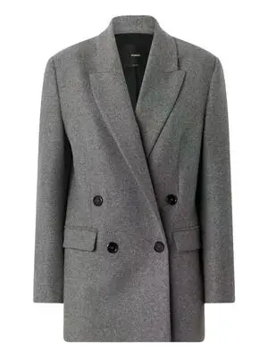 Pinko Double-breasted Coat - Grey