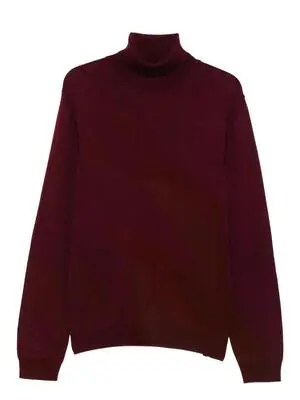 ROBERTO COLLINA Turtleneck Wool Sweater - Red