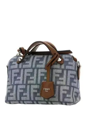Fendi Mini Tote Bag With Ff-motif - Blue