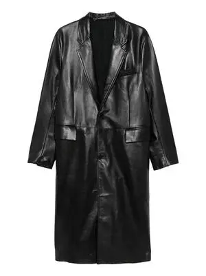 SALVATORE SANTORO Single-breasted Sheepskin Coat - Black