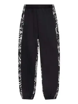 Versace Floral-paneled Trousers - Black