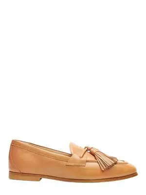 STUART WEITZMAN Tassel Leather Loafers - Brown