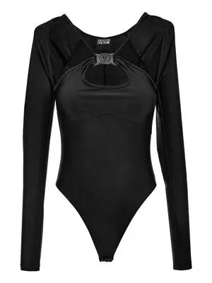 Versace Keyhole Long-sleeve Bodysuit - Black