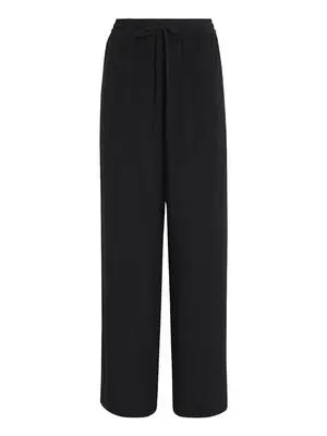 Matteau Silk Wide-leg Trousers - Black