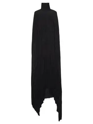 Balenciaga Cape-sleeve Maxi Dress - Black