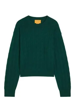 Guest In Residence Cable-knit Cashmere Jumper - Dark Green