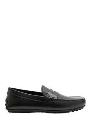 TOD'S City Gommino Leather Loafers - Black