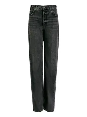 ANINE BING Roy Straight-leg Jeans - Black