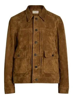 Officine Générale Lazlo Suede Jacket - Brown