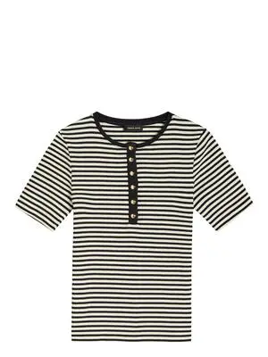 ANINE BING Alessia Striped T-Shirt