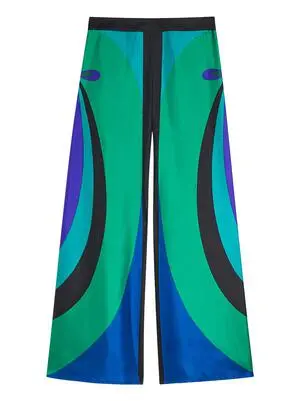 Emilio Pucci Maddalena Printed Silk-twill Trousers - Multi Print