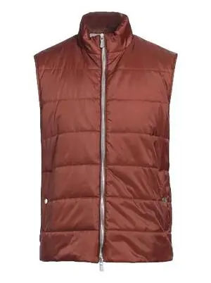 Eleventy Quilted Sleeveless Vest - Brown