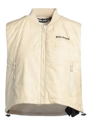 Palm Angels Sleeveless Padded Shell Vest - Beige