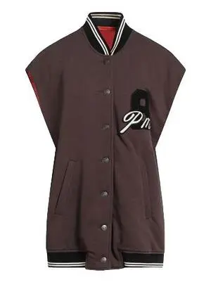 8PM Cotton And Polyester Varsity Jacket - Brown