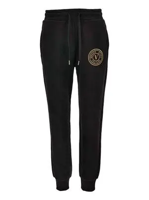 Versace Logo-plaque Drawstring Trousers - Black
