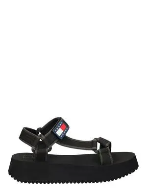Tommy Hilfiger Platform Strap Sandals - Black