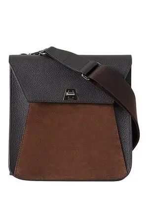 Akris Anouk Leather Messenger Crossbody Bag - Mocca