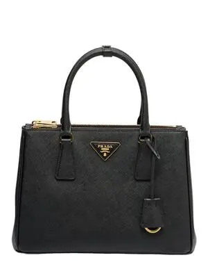 Prada Galleria Medium Leather Tote Bag - Black