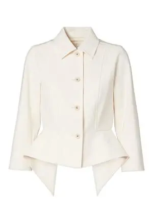 Max Mara Peplum Jacket - Beige