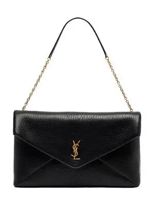 Saint Laurent Cassandre Xxl Leather Shoulder Bag - Black