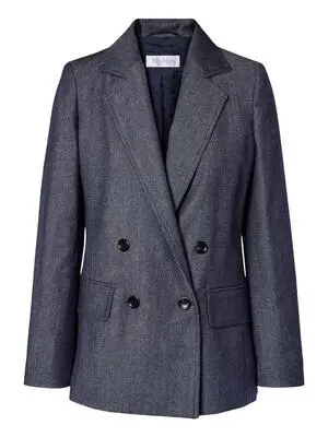 Max Mara Locarno Virgin Wool Jacket - Blue