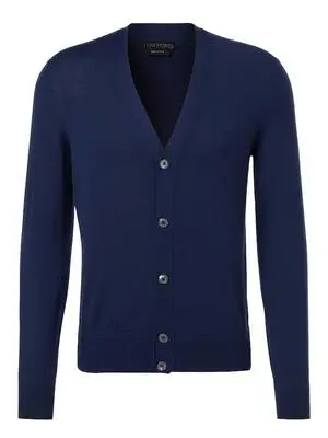 TOM FORD Wool Cardigan - Blue