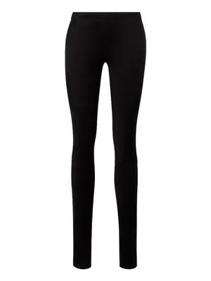 Stouls Carolyn Mid-rise Suede Leggings Black