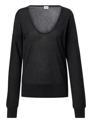 TOD'S Ribbed-knit Wool And Silk Sweater - Black